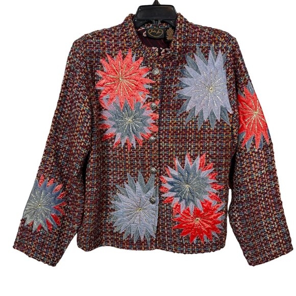 Julia Kim | Jackets & Coats | Julia Kim Tweed Jacket Blazer Womens ...